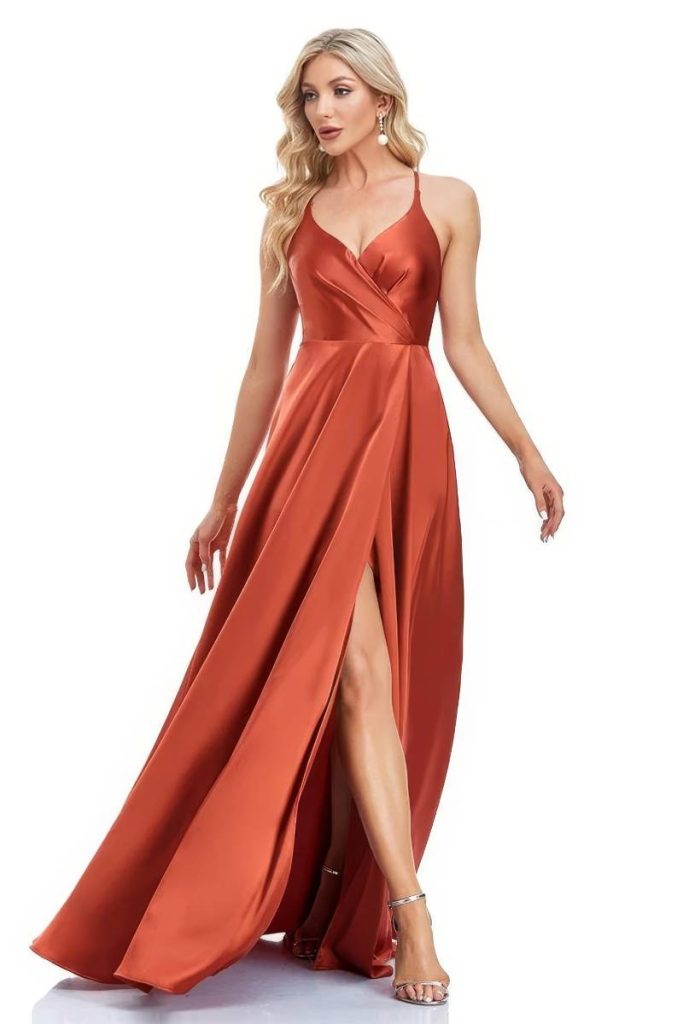 Robe Satin Terracotta | Aura Terracotta